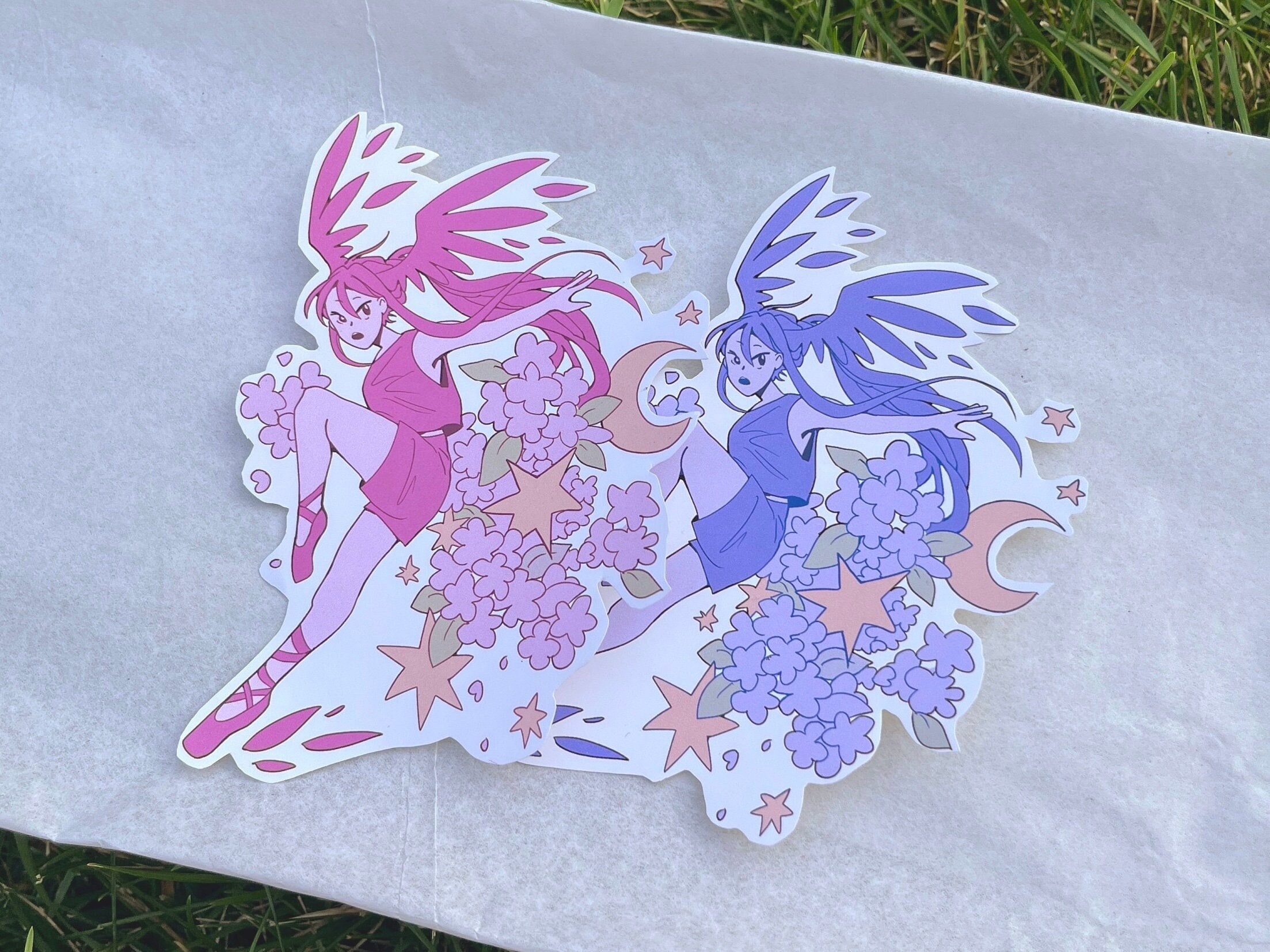 Hydrangea Girl Sticker Sticker Anime Cute Waterbottle Sticker Flower ...