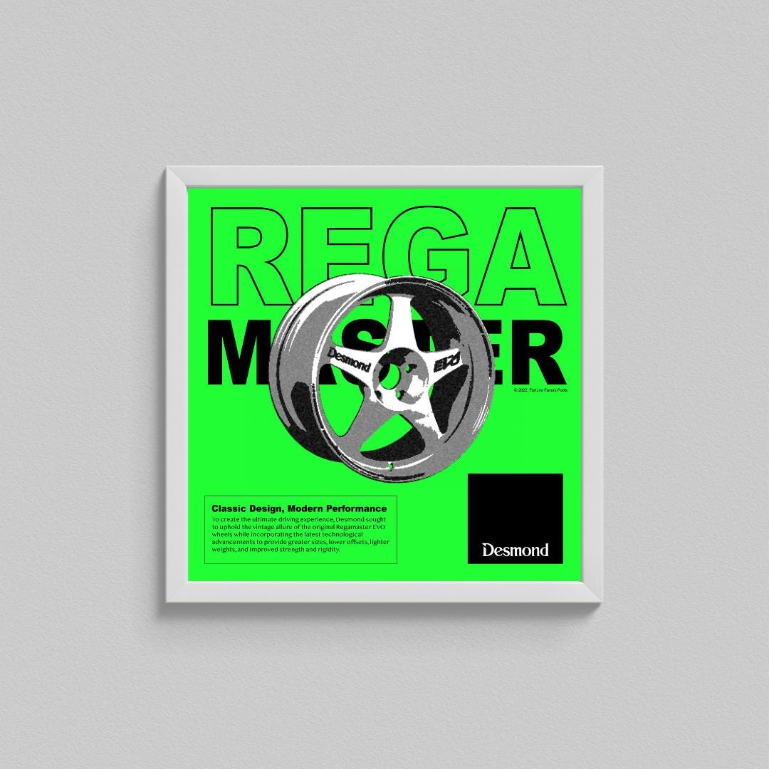 JDM Wheel Desmond REGAMASTER - 12x12 Print (physical Print Only) - Etsy