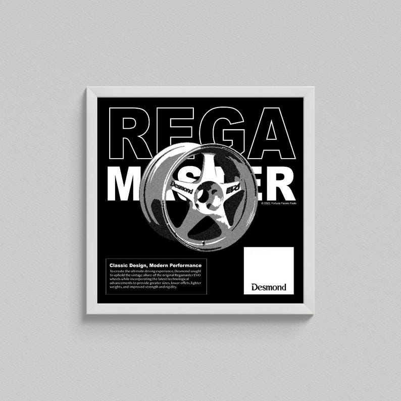 JDM Wheel Desmond REGAMASTER - 12x12 Print (physical Print Only) - Etsy