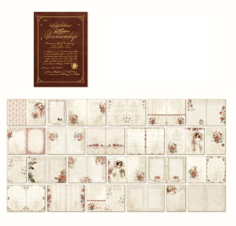 Vintage Retro Notebook Diary Vintage Design Pages - Etsy