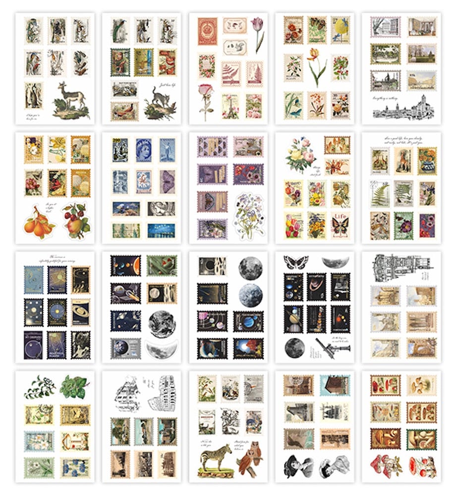 Vintage Style Series Sticker Book, Transparent Decoration Stickers, DIY ...