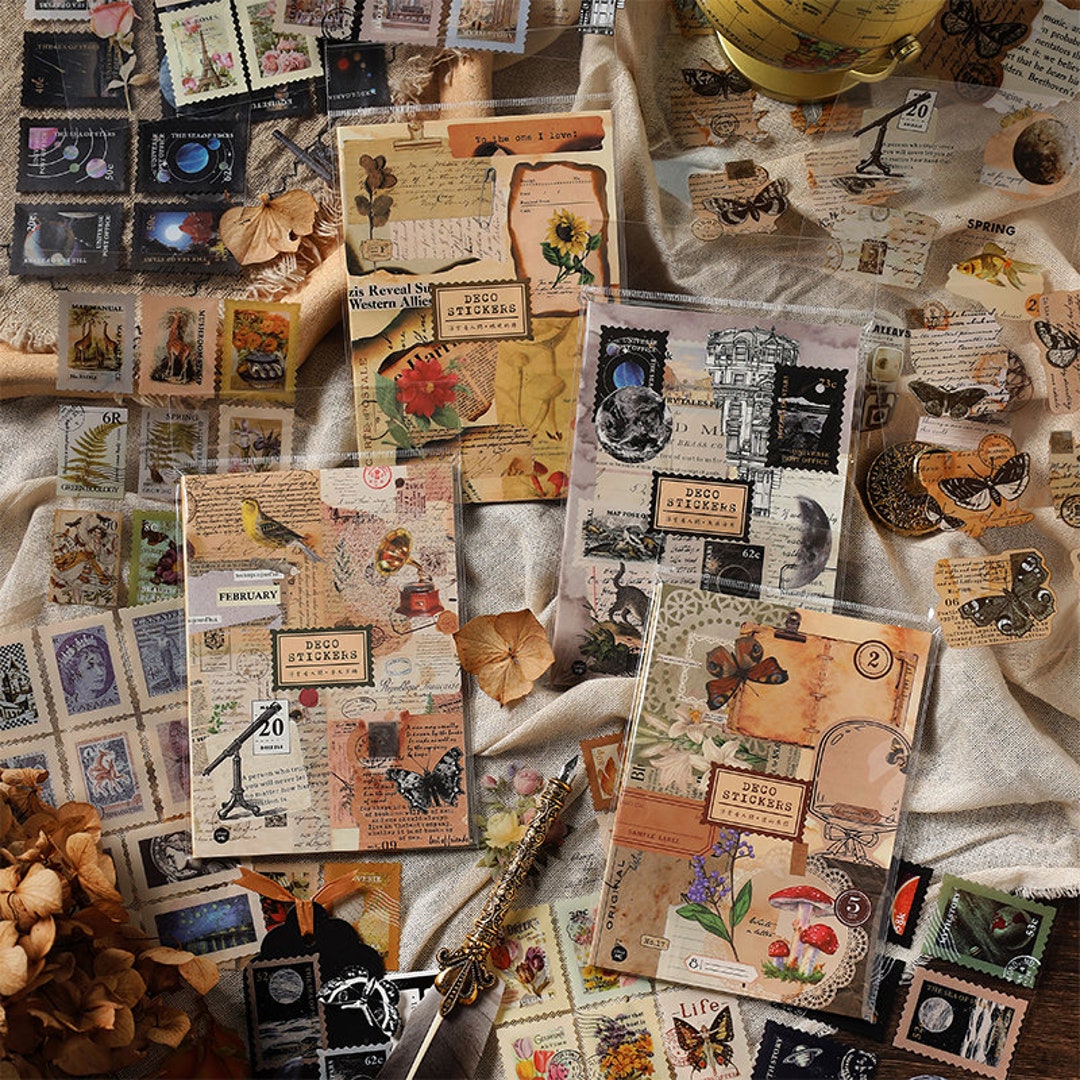 Vintage Style Series Sticker Book, Transparent Decoration Stickers, DIY ...