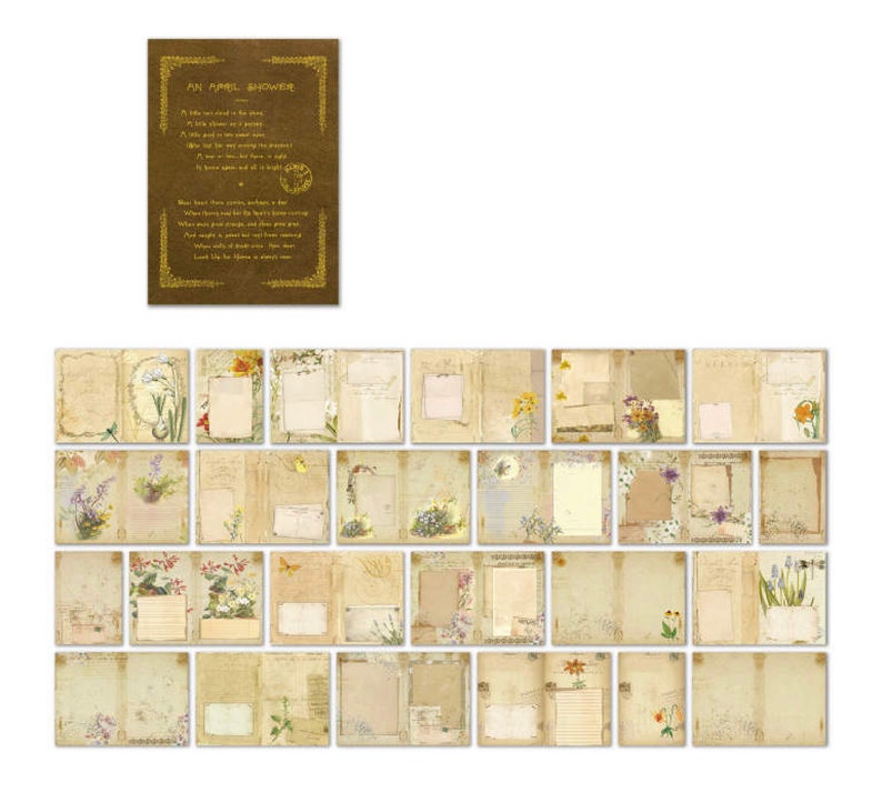 Vintage Retro Notebook Diary Vintage Design Pages - Etsy