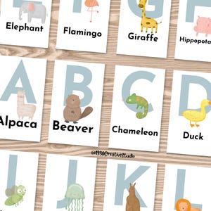 ABC Flashcards, Animal ABC Flashcards, Kid's Alphabet Flashcards ...