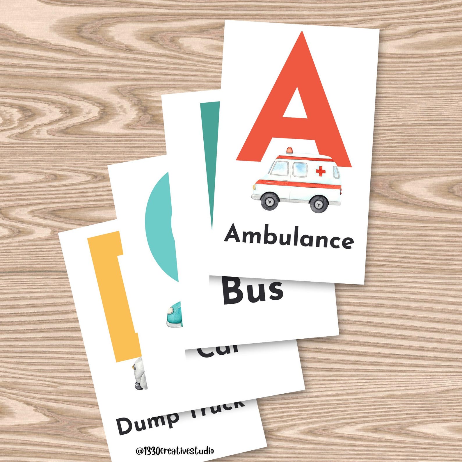 ABC Flashcards, Transportation ABC Flashcards, Kid's ABC Flashcards ...