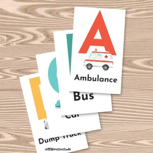 ABC Flashcards, Transportation ABC Flashcards, Kid's ABC Flashcards ...