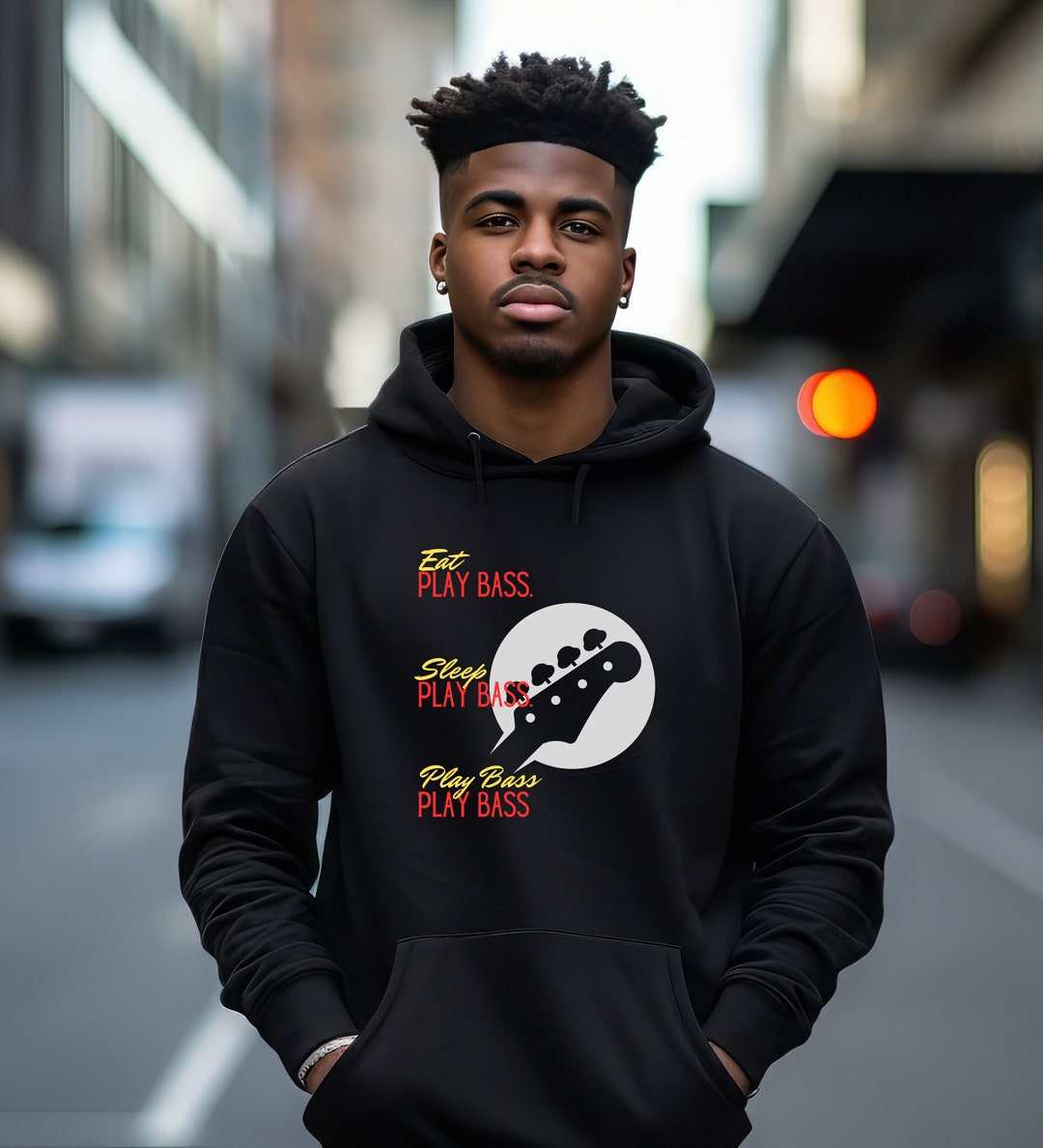 Bass Guitar Hoodie, Bass Player Hoodie, Bass Player Gift for Men, Gift ...