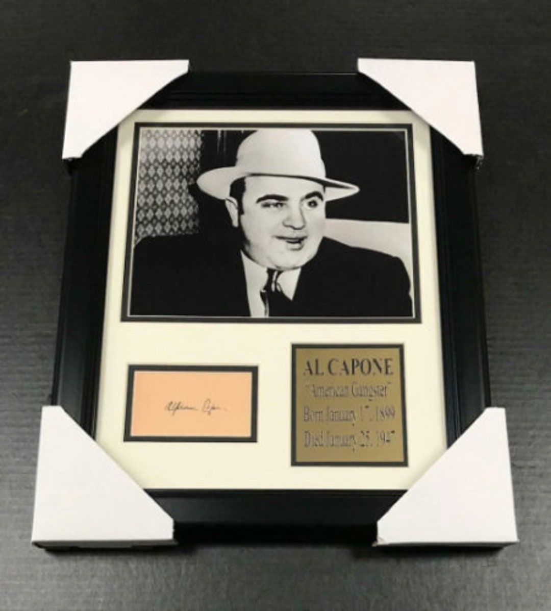 AL CAPONE Autographed Cut Signature Facsimile Framed 8x10 - Etsy