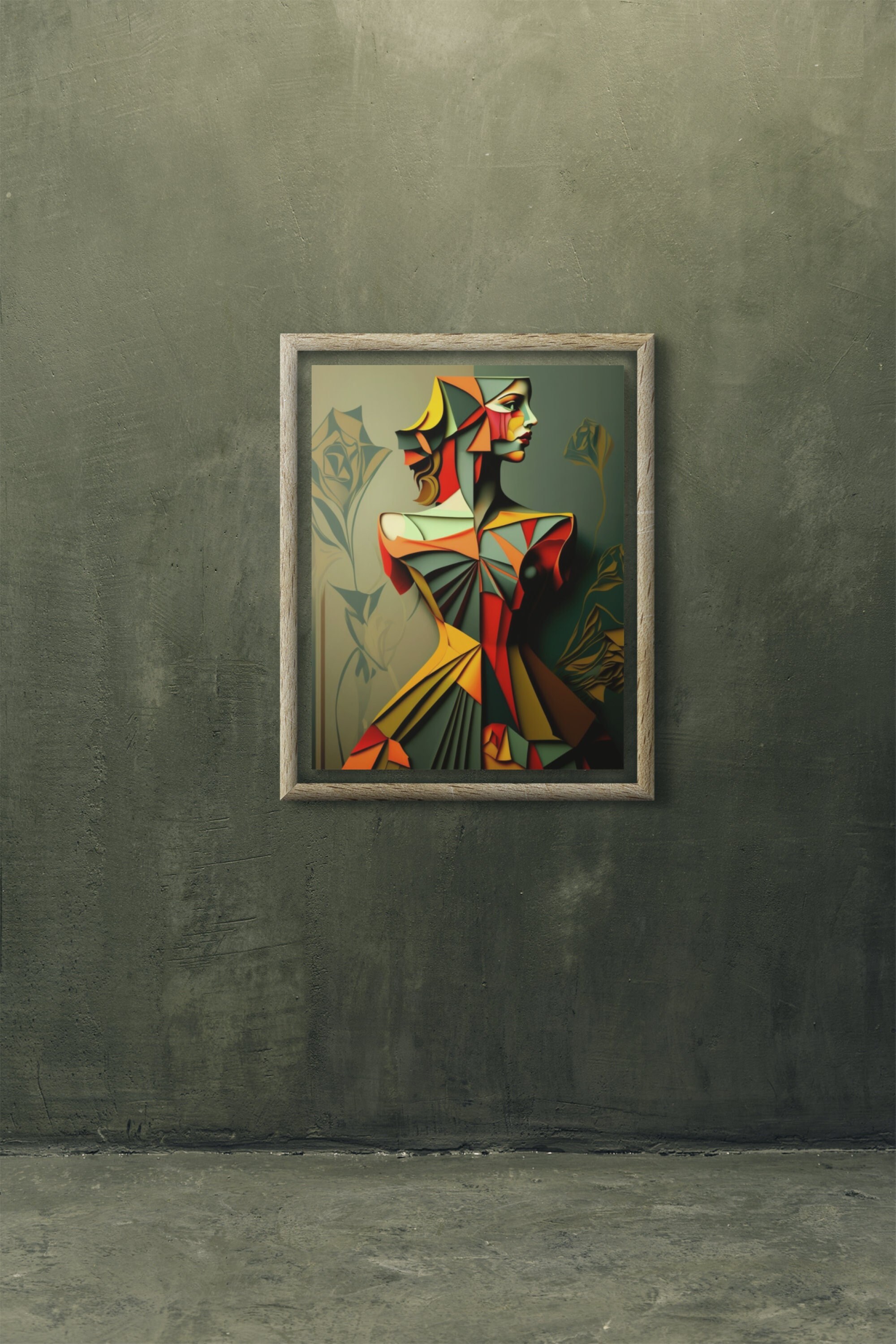 Vibrant 3D Style Abstract Cubism Digital Art Downloadable Printable ...