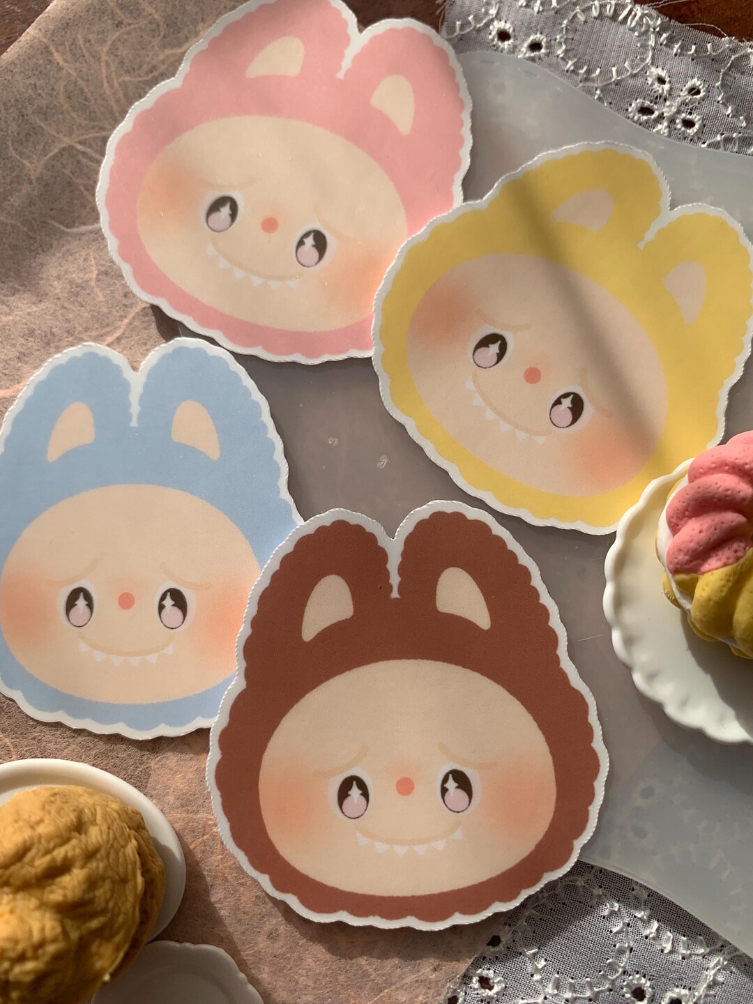 Labu Cute Bunny Labu Monster Inspired Waterproof Sticker 2.5 X 2.5 in ...