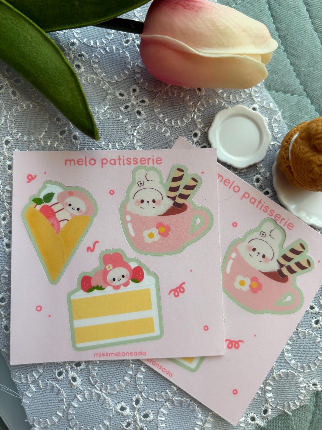 Melo Patisserie Inspired 3x3 Sticker Sheet Melody | Matte Vinyl ...