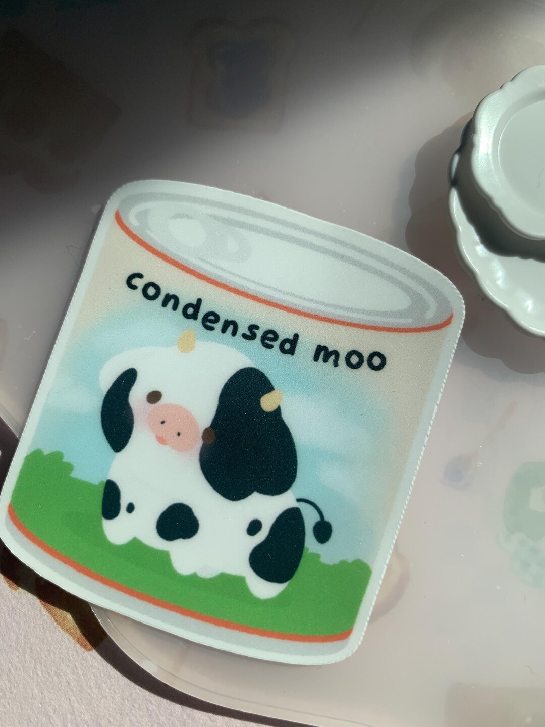 Cute Baby Cow Calf Condensed Milk Condensed Moo Sticker 2.5 X 2.5 in ...