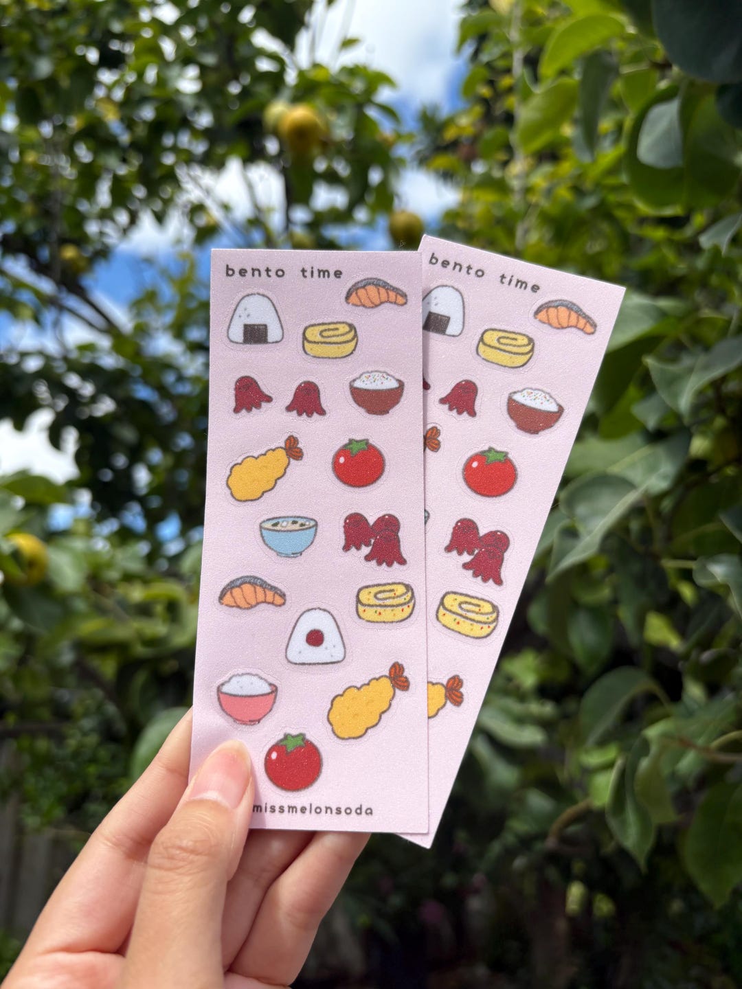 Japanese Bento Foodie Lifestyle Sticker Sheet | Glitter Vinyl Journal ...