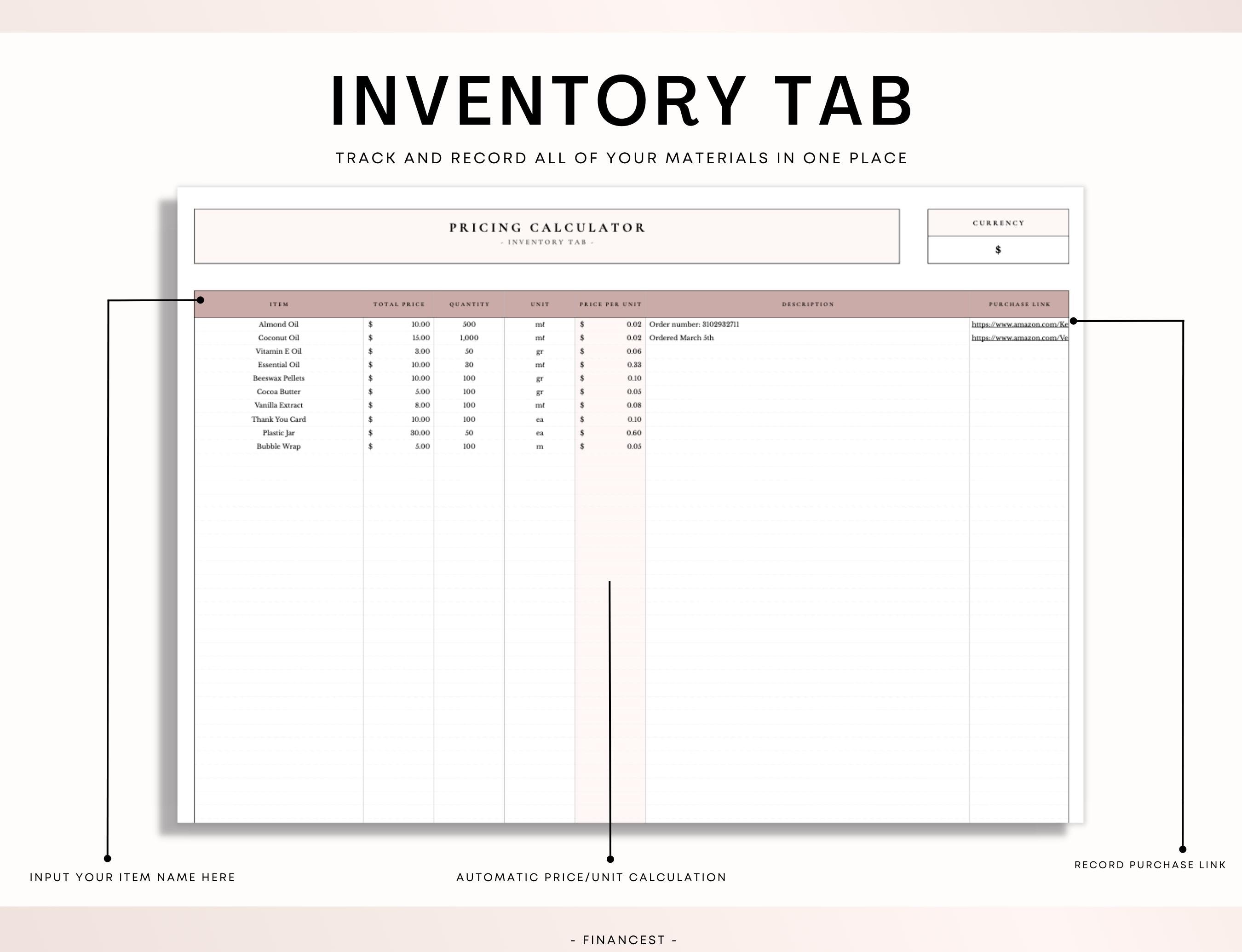 Brown Tone Product Pricing Calculator, Pricing Template, Business ...
