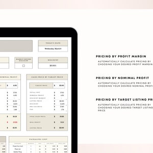 Product Pricing Calculator, Pricing Template, Business Spreadsheet, BEP ...