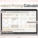 Product Pricing Calculator, Pricing Template, Business Spreadsheet, BEP ...