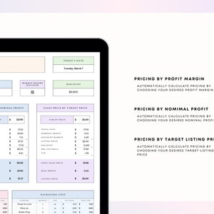 Product Pricing Calculator, Pricing Template, Business Spreadsheet, BEP ...