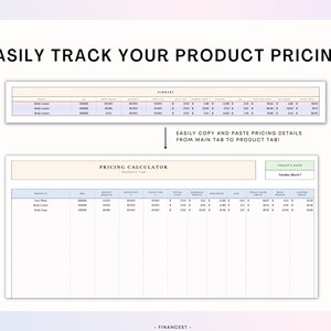 Product Pricing Calculator, Pricing Template, Business Spreadsheet, BEP ...