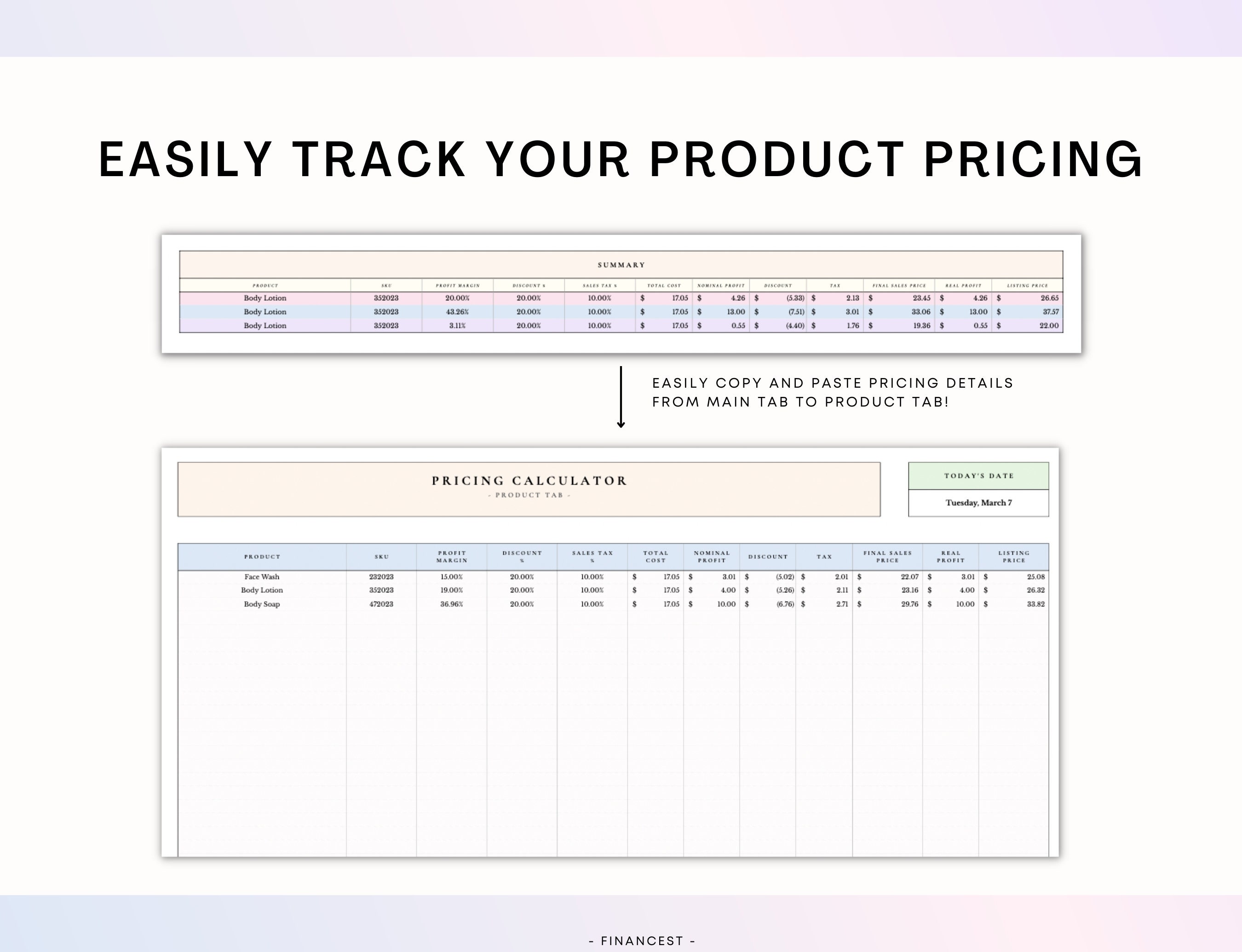 Product Pricing Calculator Pricing Template Business - Etsy Australia