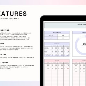 Pink Purple Monthly Budget Spreadsheet, Yearly Budget, Google Sheet ...