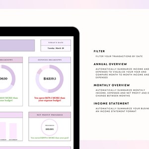 Easy Purple Ultimate Bookkeeping Sheet, All in One Bookkeeping ...