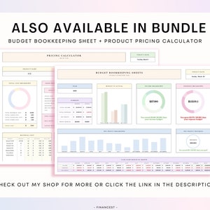 Product Pricing Calculator, Pricing Template, Business Spreadsheet, BEP ...