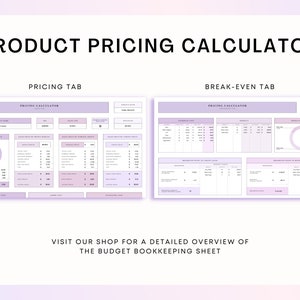 Purple Small Business Spreadsheet Bundle, Easy Bookkeeping, Product ...