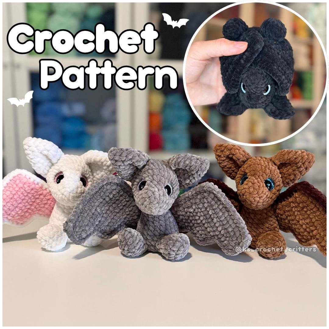 Crochet Pattern: Bella the Bat (english) - Etsy