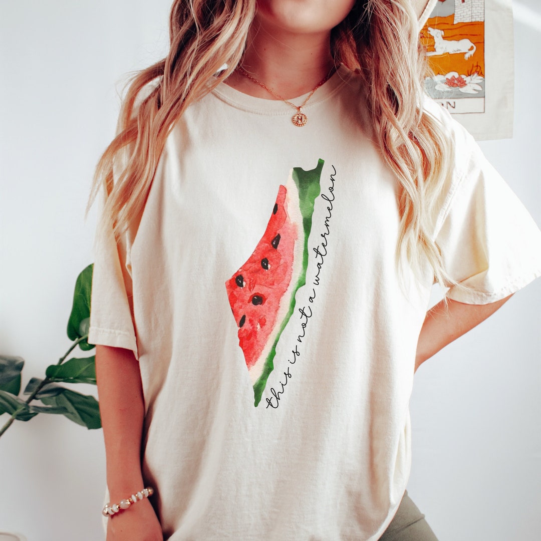 This is Not a Watermelon Watercolor Watermelon Map of Palestine Comfort ...
