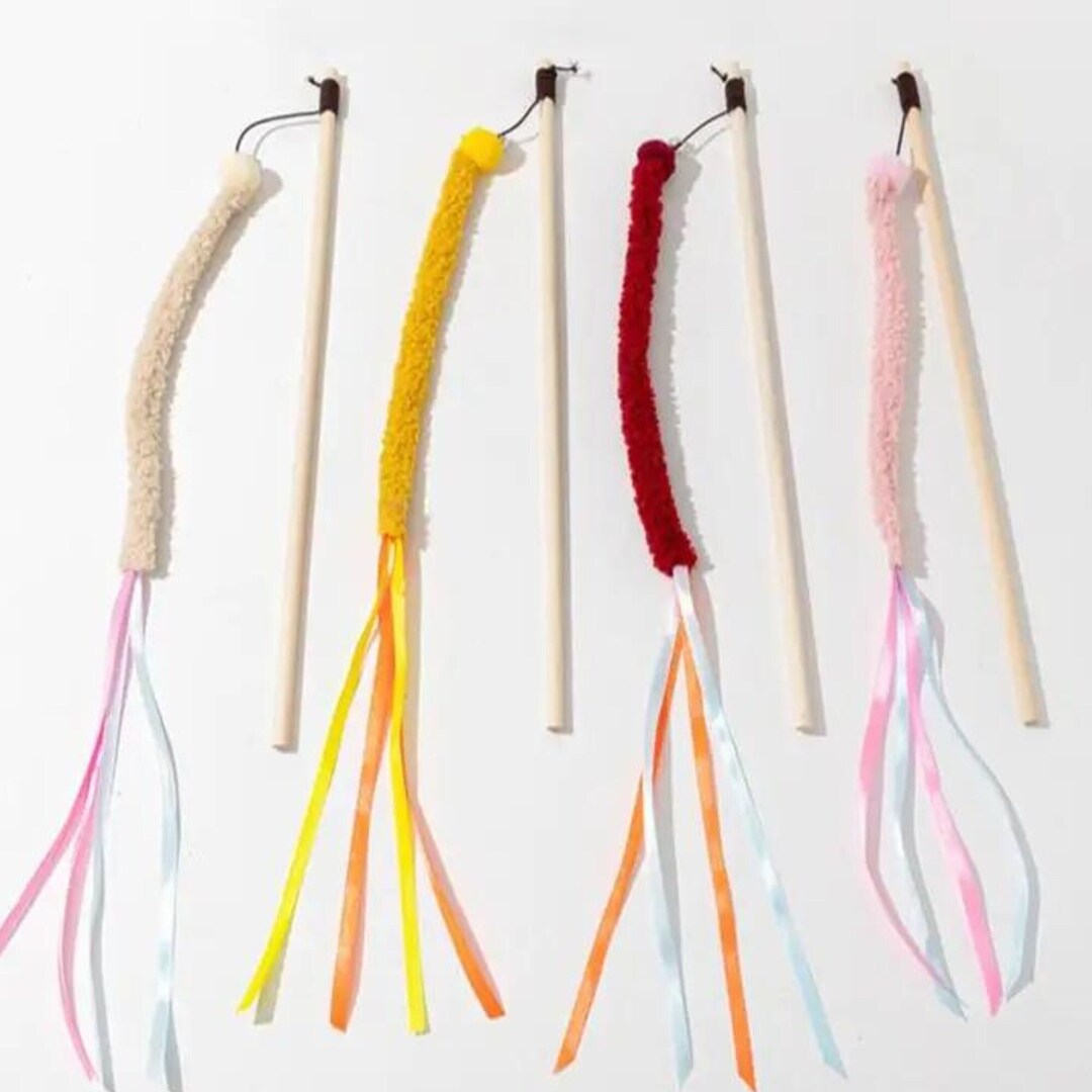 1pc Cat Teaser Tassel Stick for Playing Toys for Cats Teaser Toys ...
