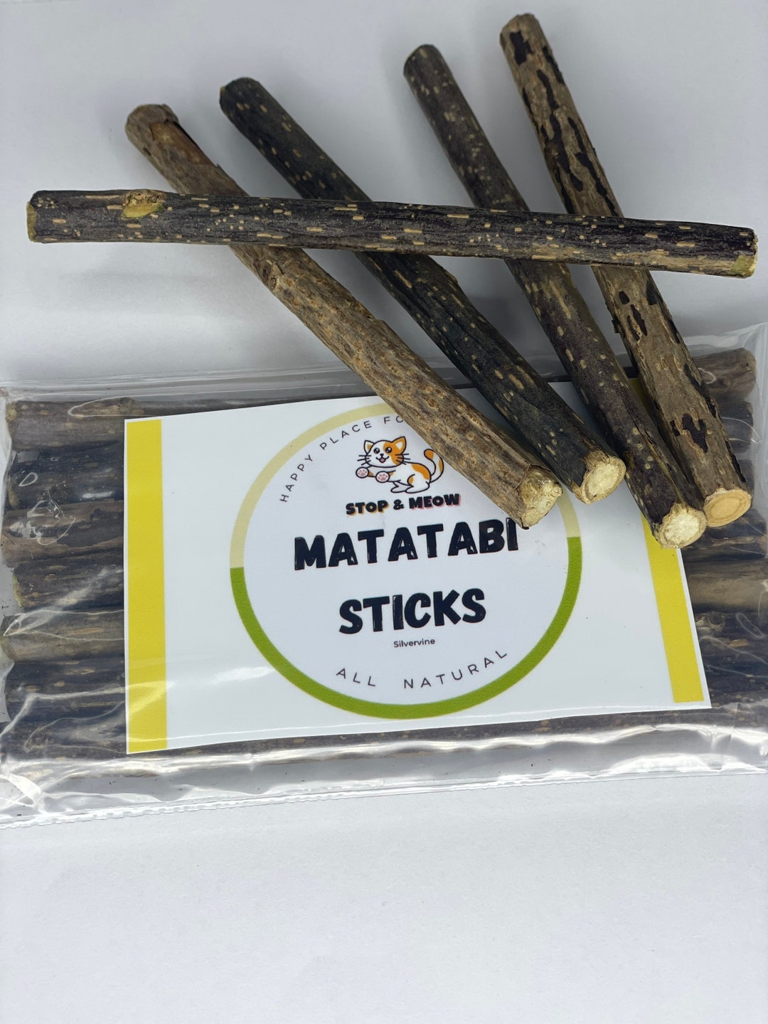 Natural Matatabi Sticks Catnip Alternative Silvervine Cat Treats Gift ...