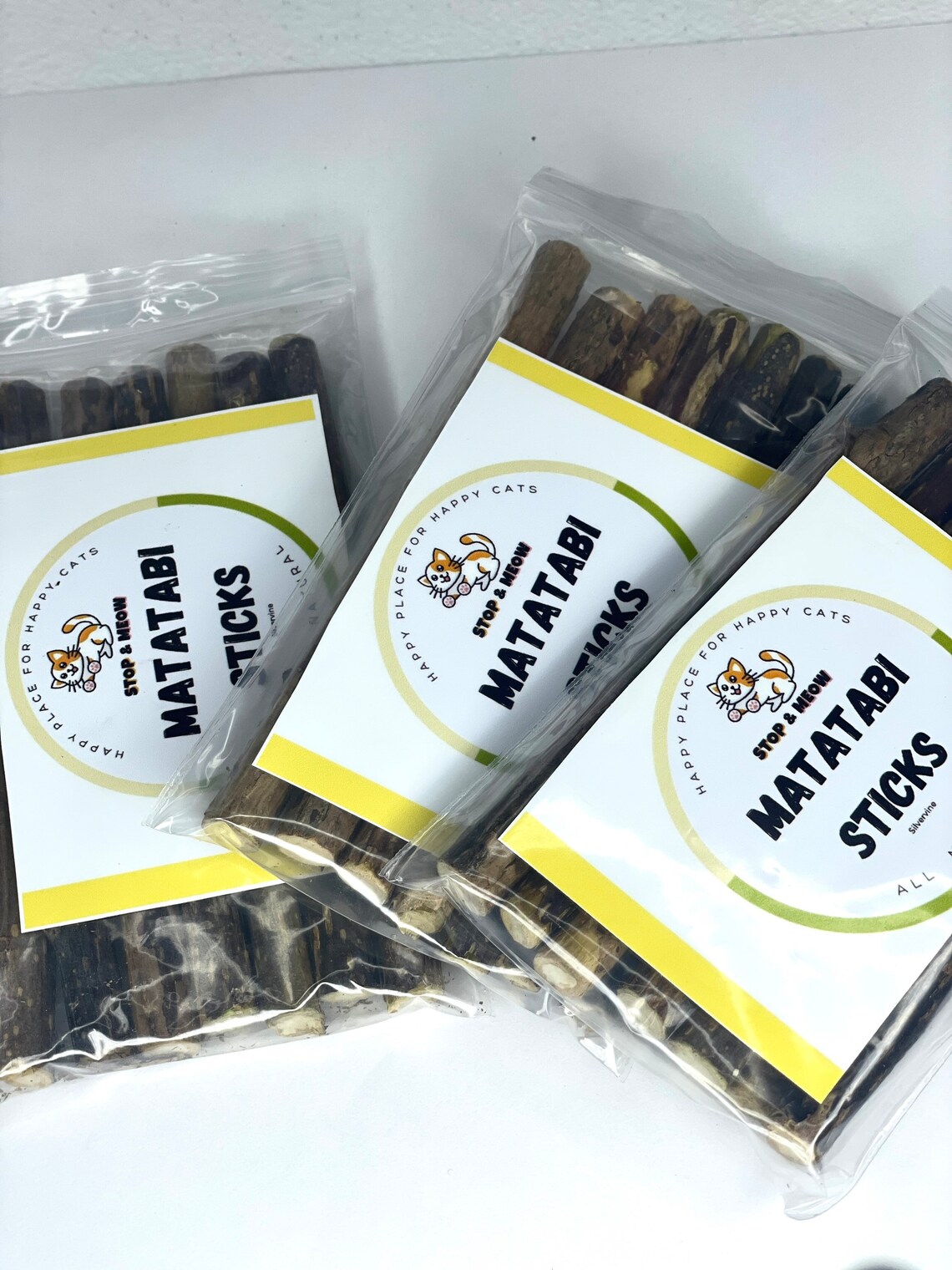 Natural Matatabi Sticks Catnip Alternative Silvervine Cat Treats Gift ...