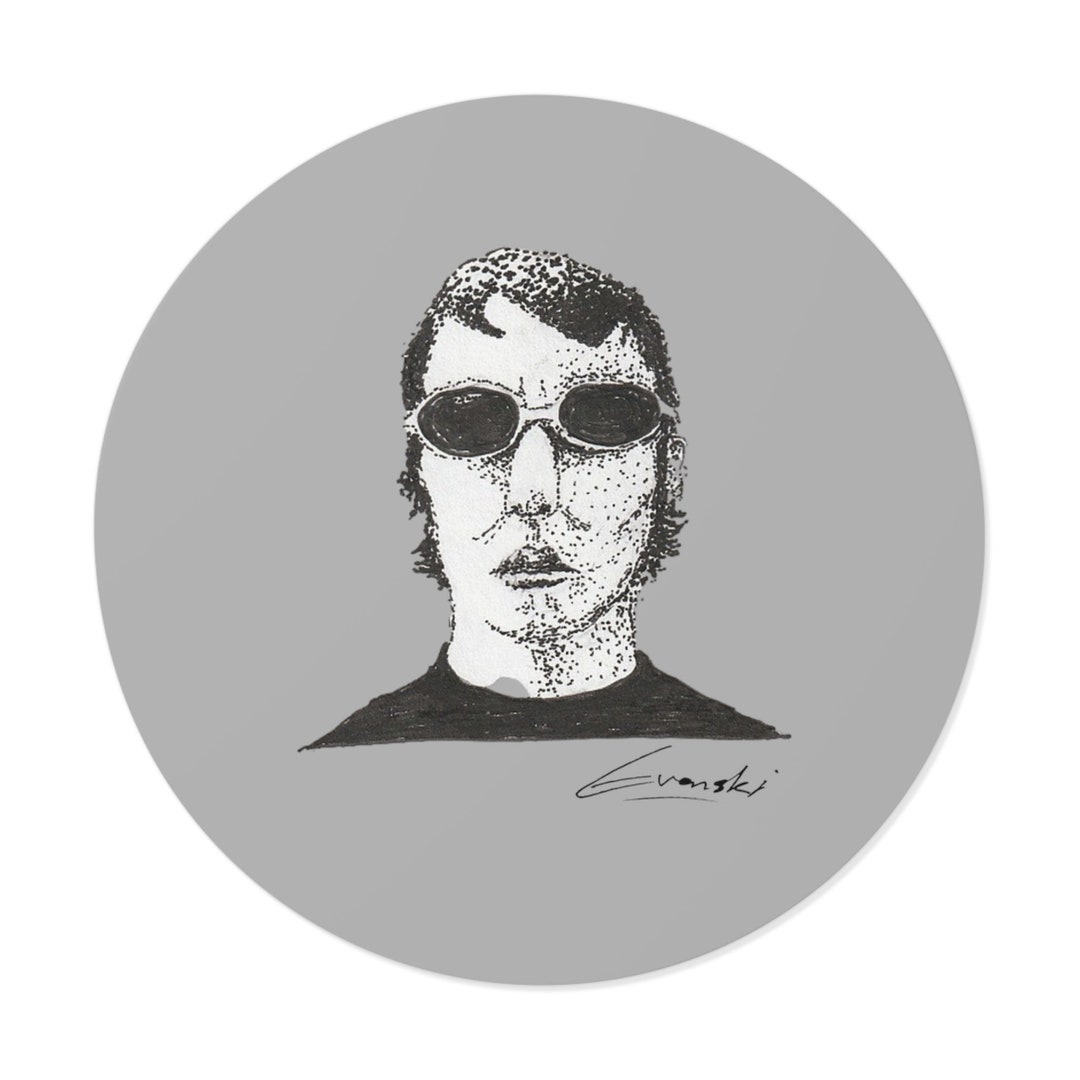 Elliott Smith Original Artwork Round Vinyl Stickers - Etsy