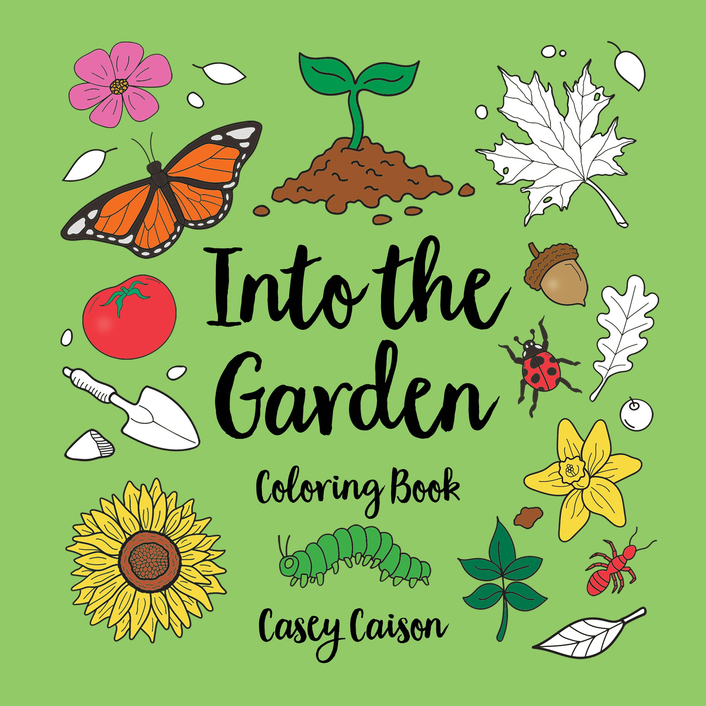 Into the Garden Coloring Book, Handmade Adult Coloring Book, Garde ...