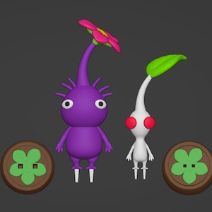 Pikmin Inspired Pikmin DIGITAL Custom Made STL File 3D Model/ Print ...