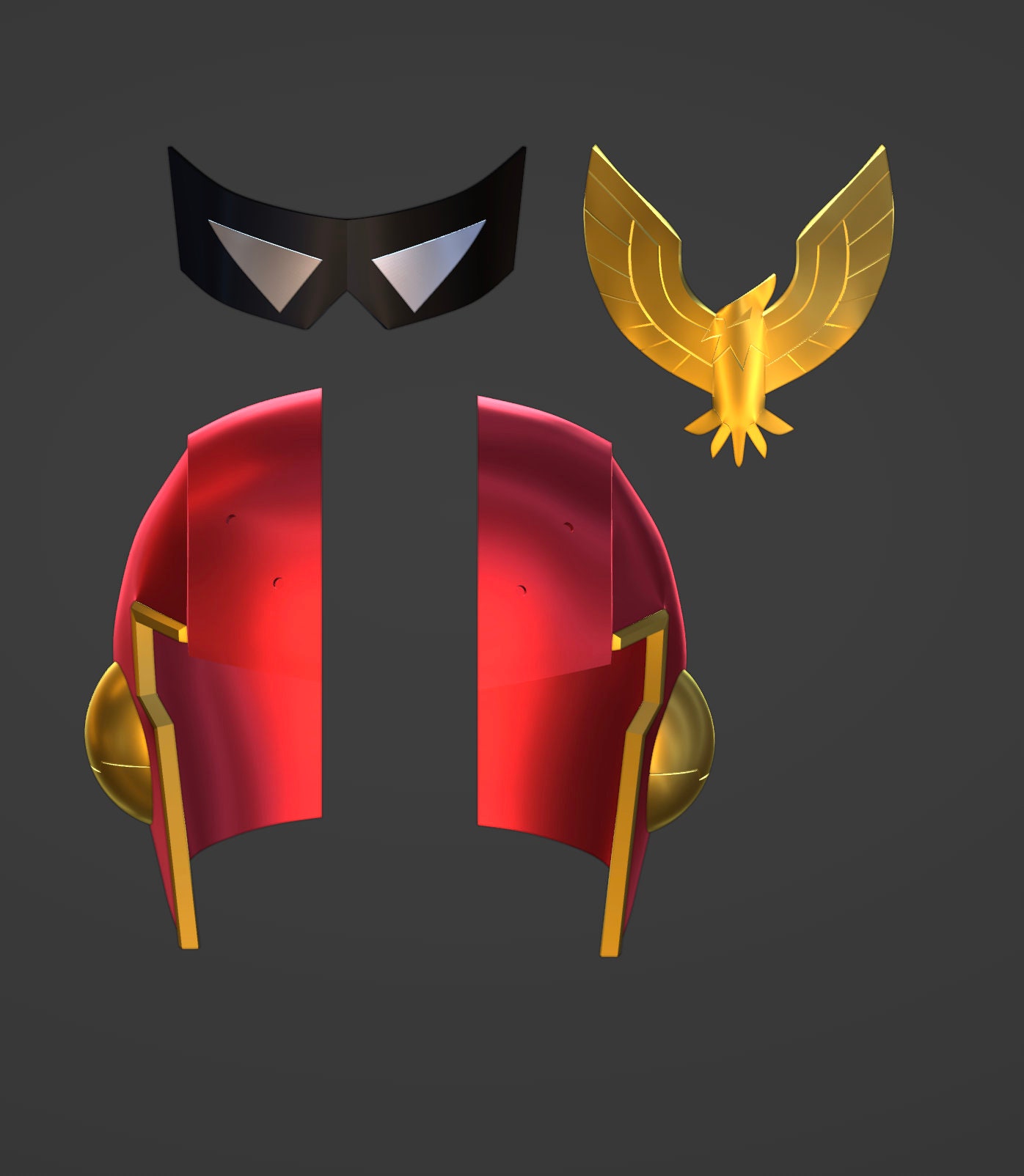 F-zero/ Smash Bros Inspired Captain Falcon Helmet DIGITAL Custom STL 3D ...
