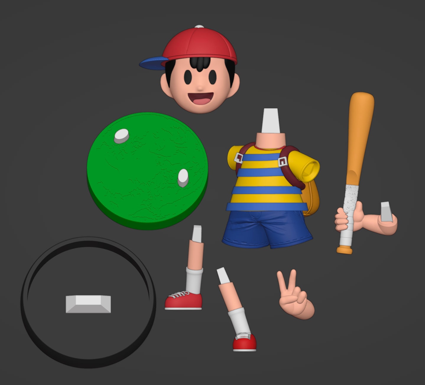 Earthbound Inspired Ness DIGITAL STL 3D Print File Download - Etsy
