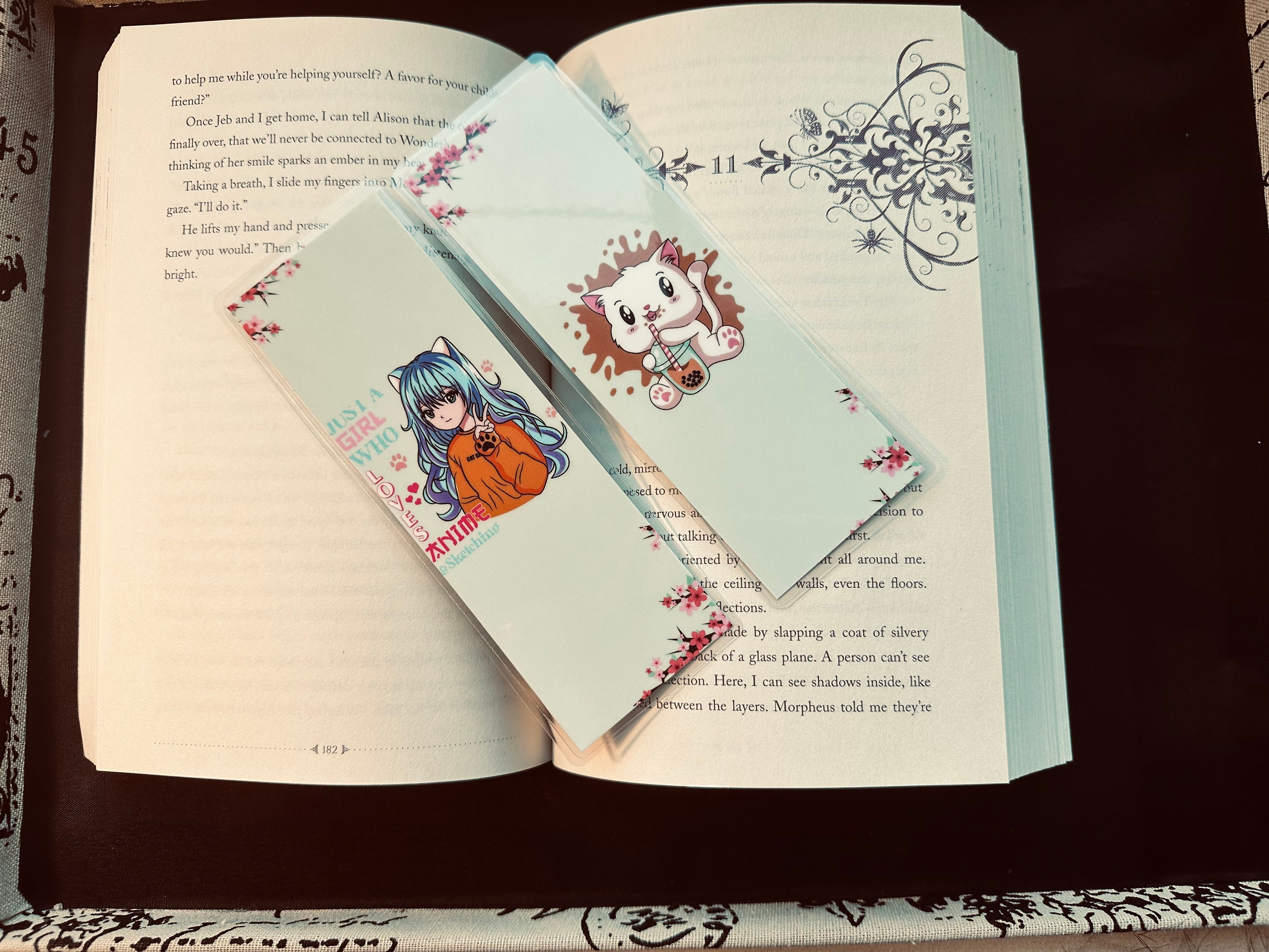 Laminated Kawaii Cute Double Sided Bookmarks for Girls Who Love Anime ...