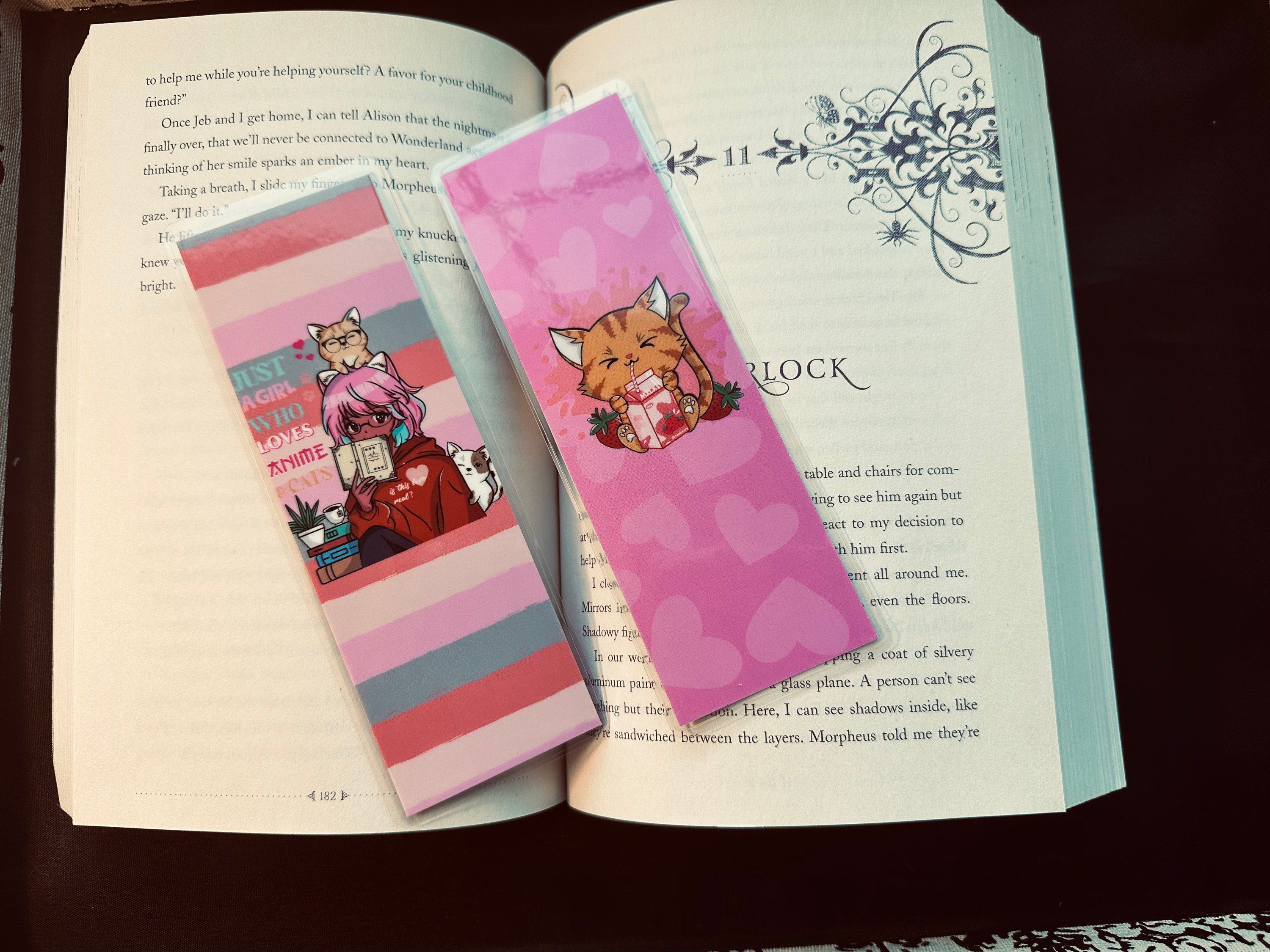 Laminated Kawaii Cute Double Sided Bookmarks for Girls Who Love Anime ...