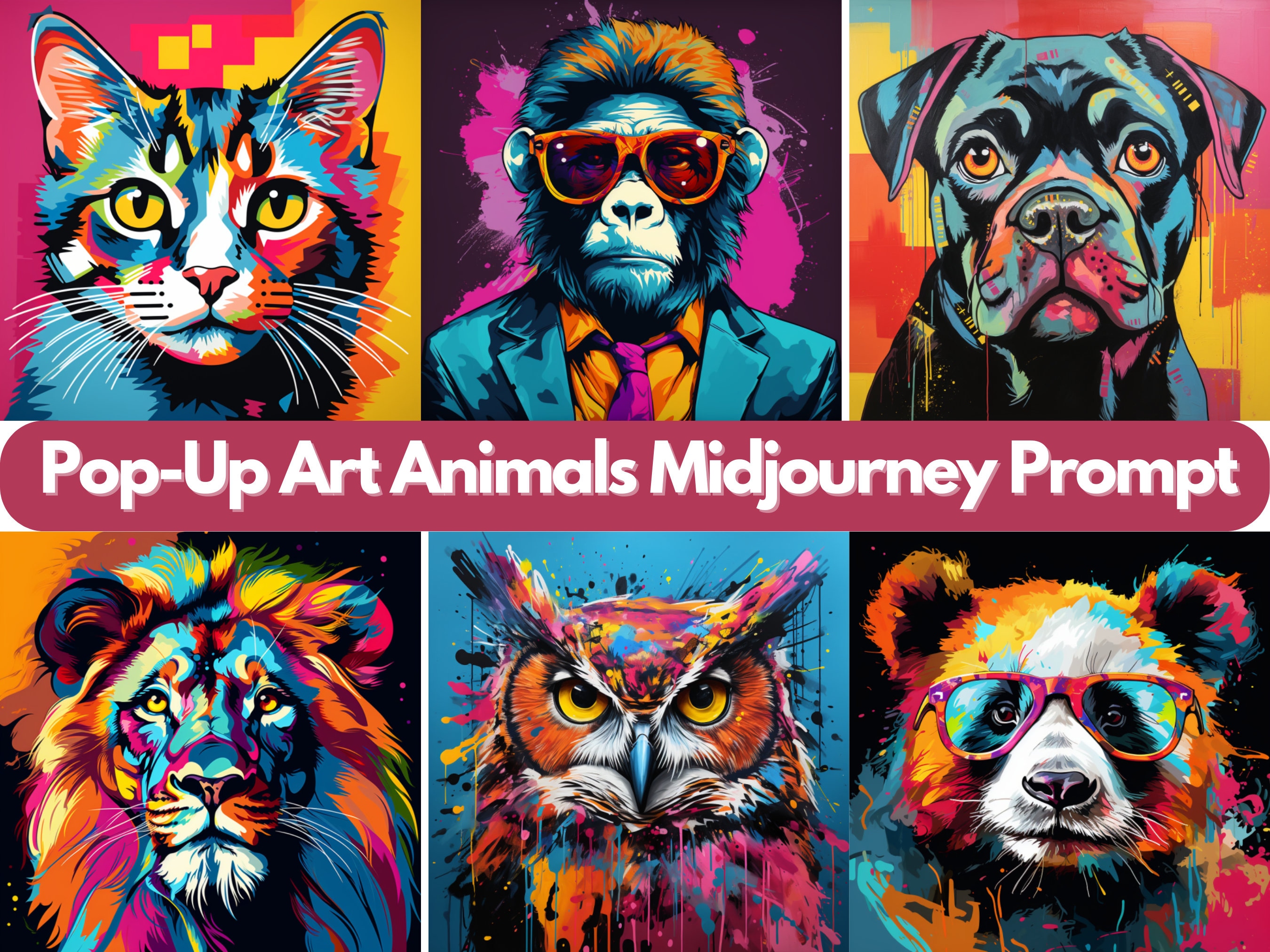 Pop Art Paintings Of Animals