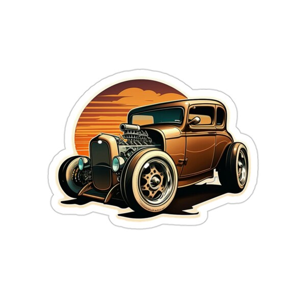 Old School Hot Rod Stickers - Etsy