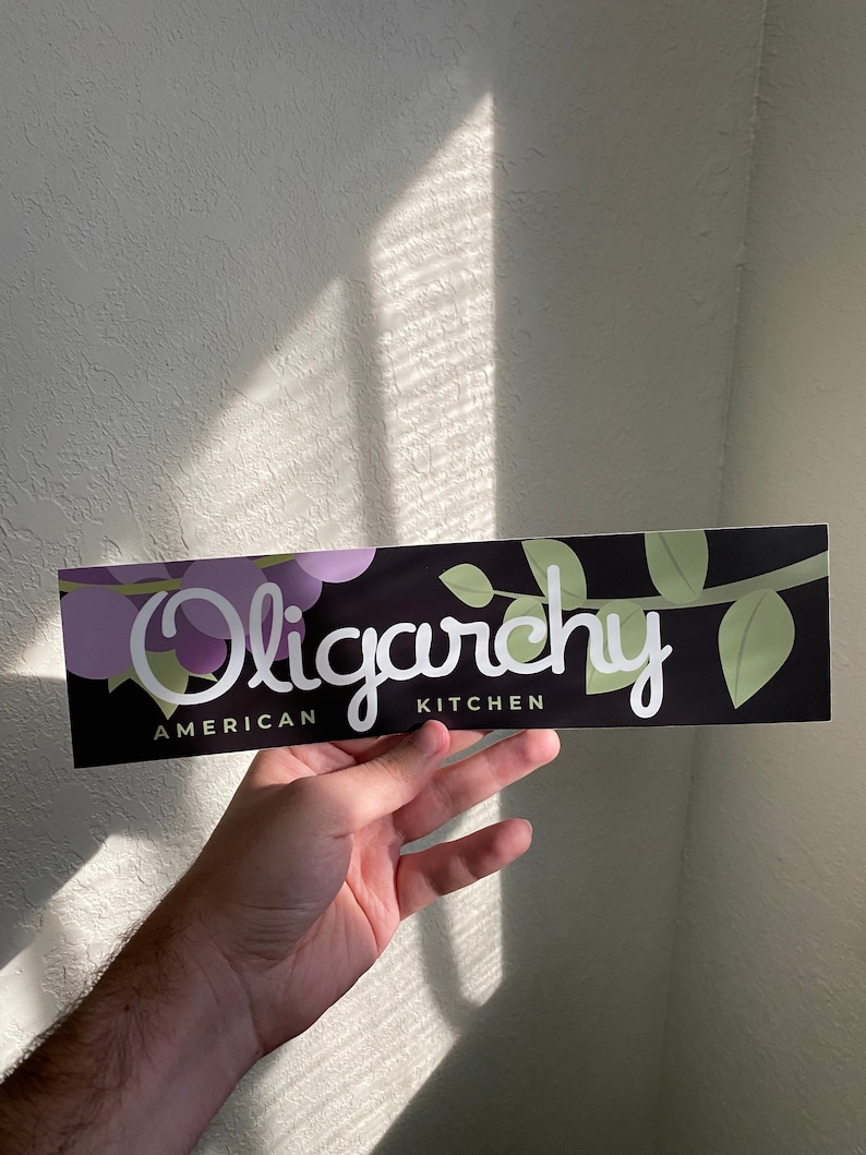 Oligarchy Bumper Sticker - Etsy