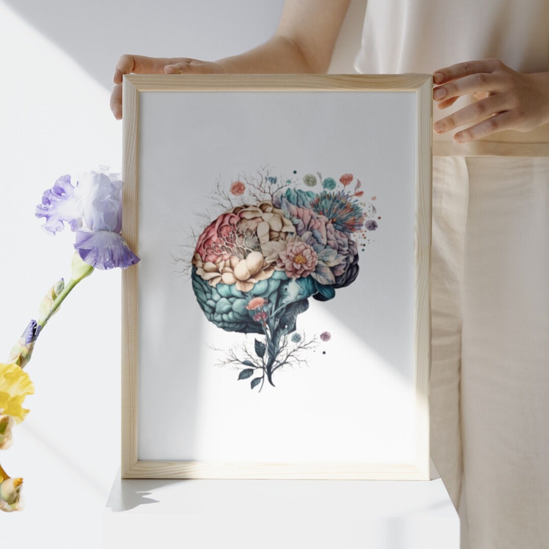 Neuro Flowers, Rainbow Brain, Autism Art, Inclusion Digital Download ...