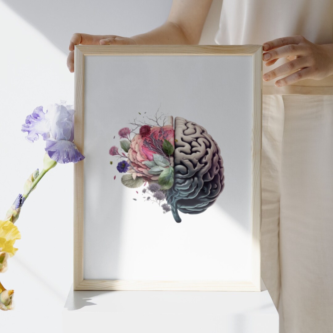 Neuro Flowers, Rainbow Brain, Autism Art, Inclusion Digital Download ...