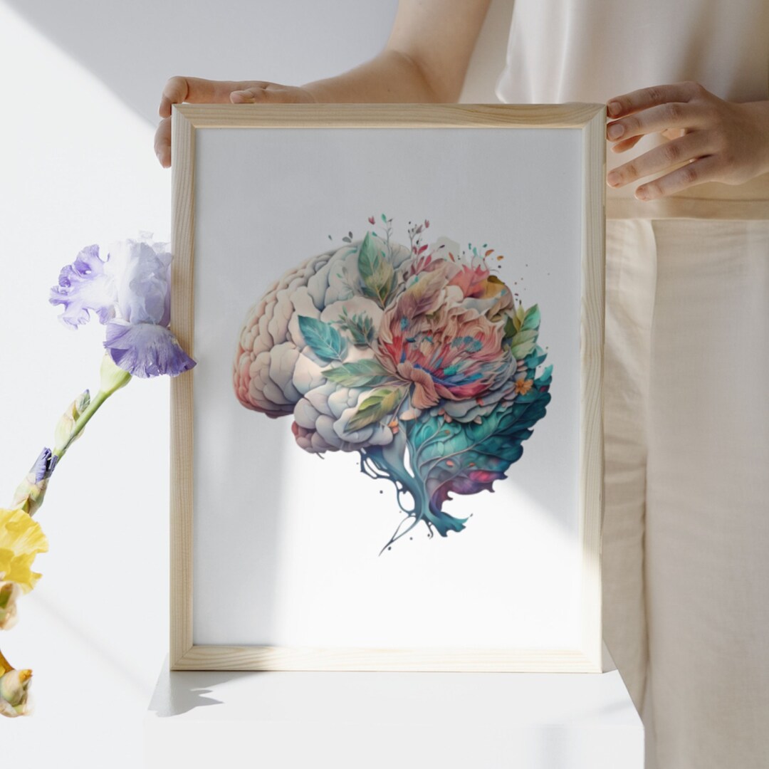 Neuro Flowers, Rainbow Brain, Autism Art, Inclusion Digital Download ...