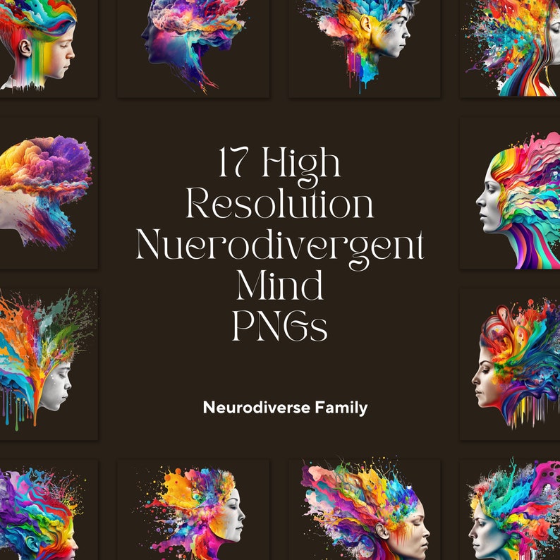 Neurodiversity Png Clipart Awareness ADHD Autism Print Inclusion ...