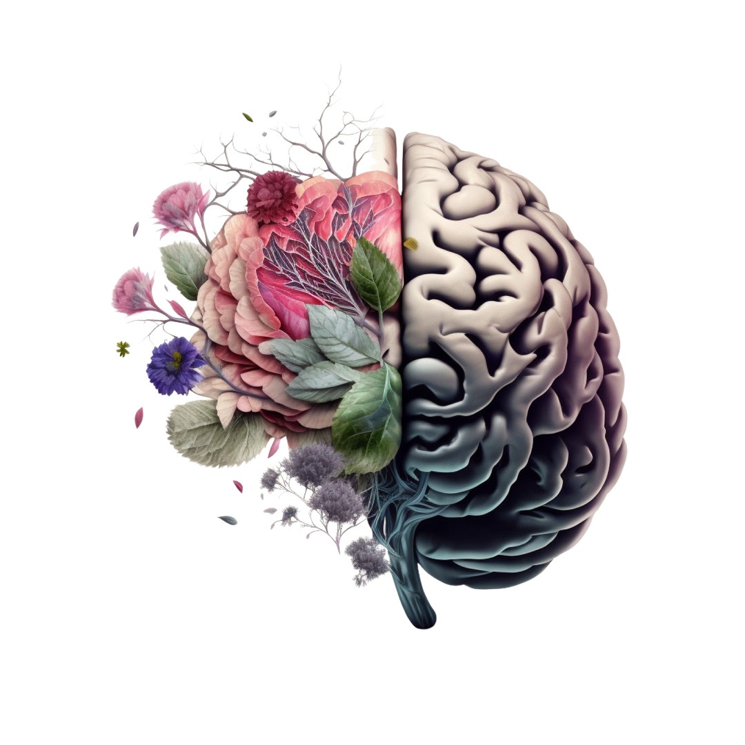 Neuro Flowers Rainbow Brain Autism Art Inclusion Digital - Etsy