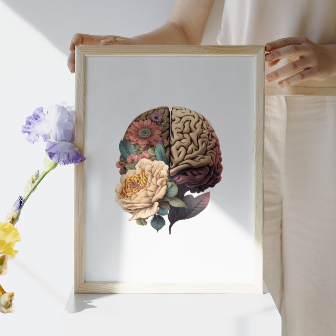 Neuro Flowers, Rainbow Brain, Autism Art, Inclusion Digital Download ...