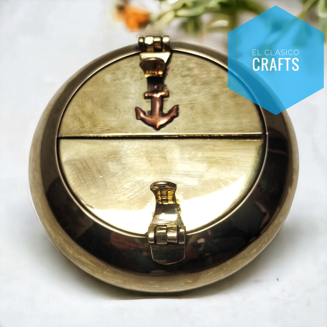 Vintage Nautical Brass Ashtray Cigar Cigarette Tobacco Marine Handmade ...