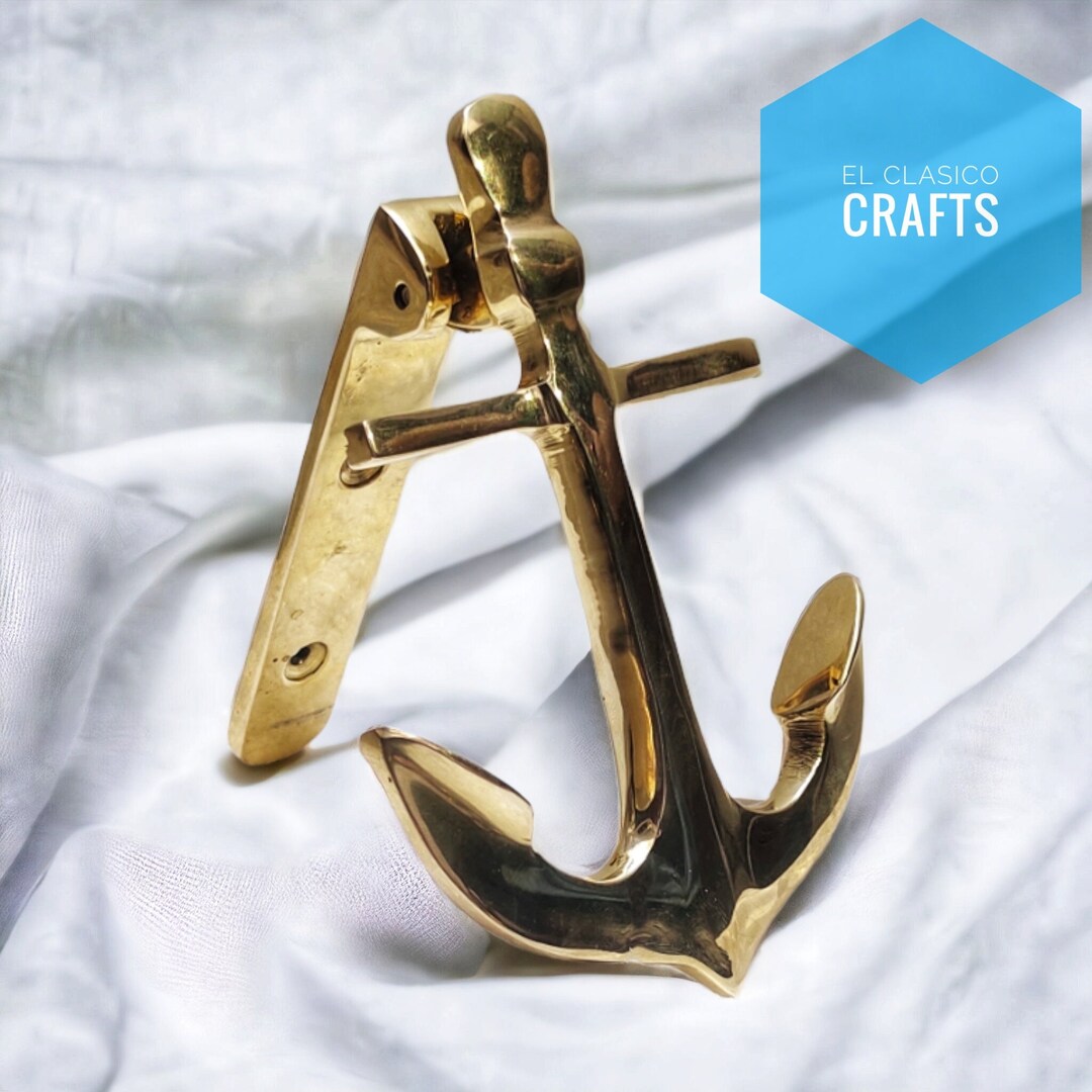 Antique Brass Anchor Door Knocker Vintage Marine Ship Anchor Nautical ...